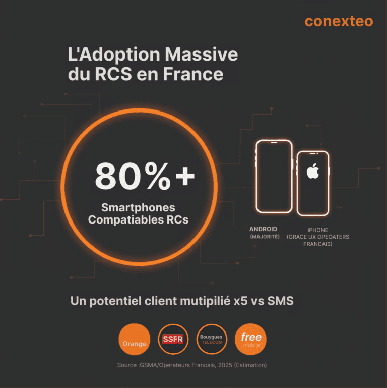 RCS Entreprise France : SMS 2.0 | 85% Compatible | Conexteo
